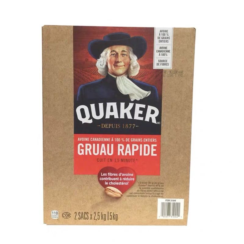 【无糖】QUAKER 桂格燕麦片5kg速煮代餐饱腹麦片只需煮1.5分钟-麦片-桂格-Quaker-洋码头